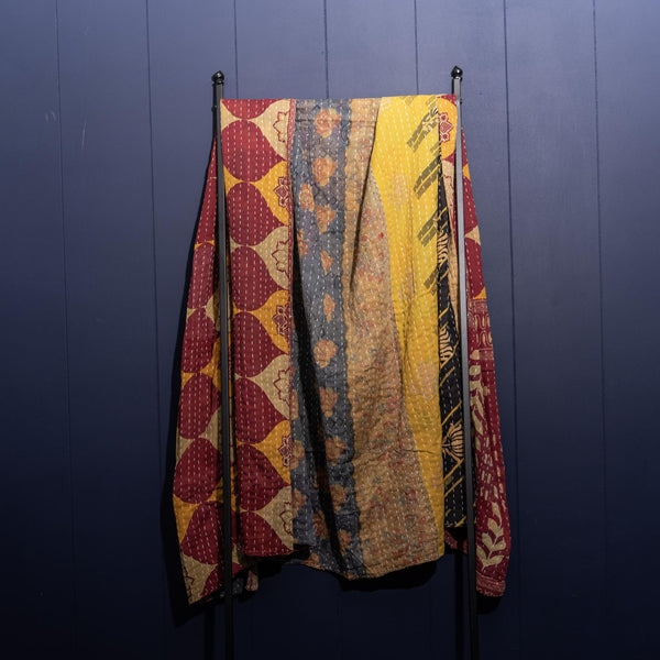 Kantha India Blanket One-of-a-Kind Handcrafted Quilted Pattern Throw ...