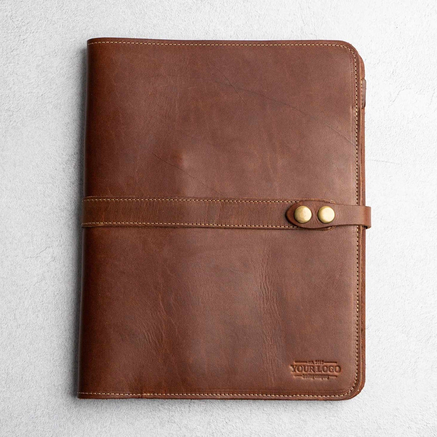 Leather Corporate Gift Portfolio with Custom Logo Corporate Gifting ...