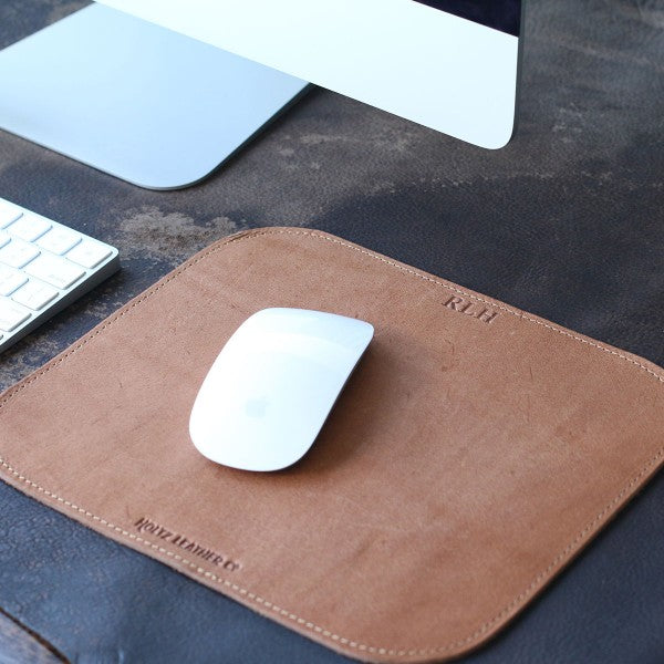 The Architect Personalized Fine Leather Mousepad Mouse Pad - Holtz Leather