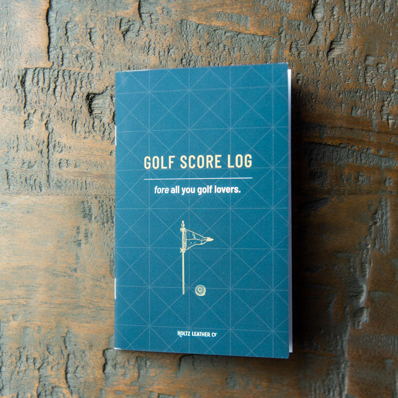 Fine Leather Golf Scorecard Holder Golf Logbook - Holtz Leather