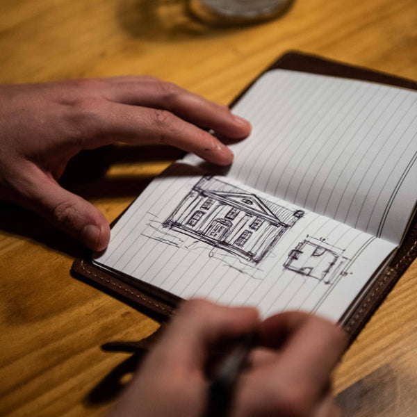 Personalized Leather Pocket Journal Cover for Field Notes & Moleskine ...