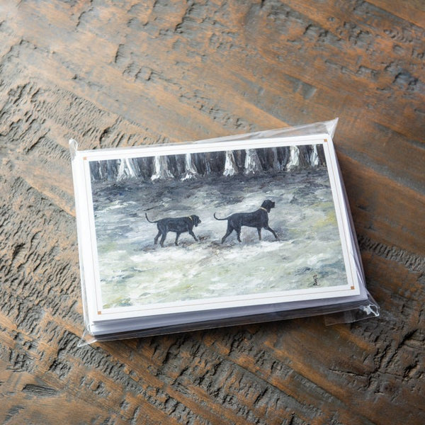Coonhound Pair Stationery Set Of 4 By Madison Holtz Butler - Holtz Leather